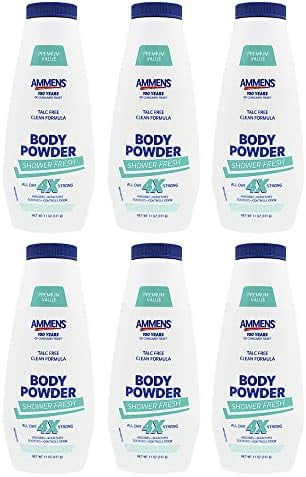 Ammens Talc-Free Premium Body Powder. Shower Fresh. Cools and Soothes ...