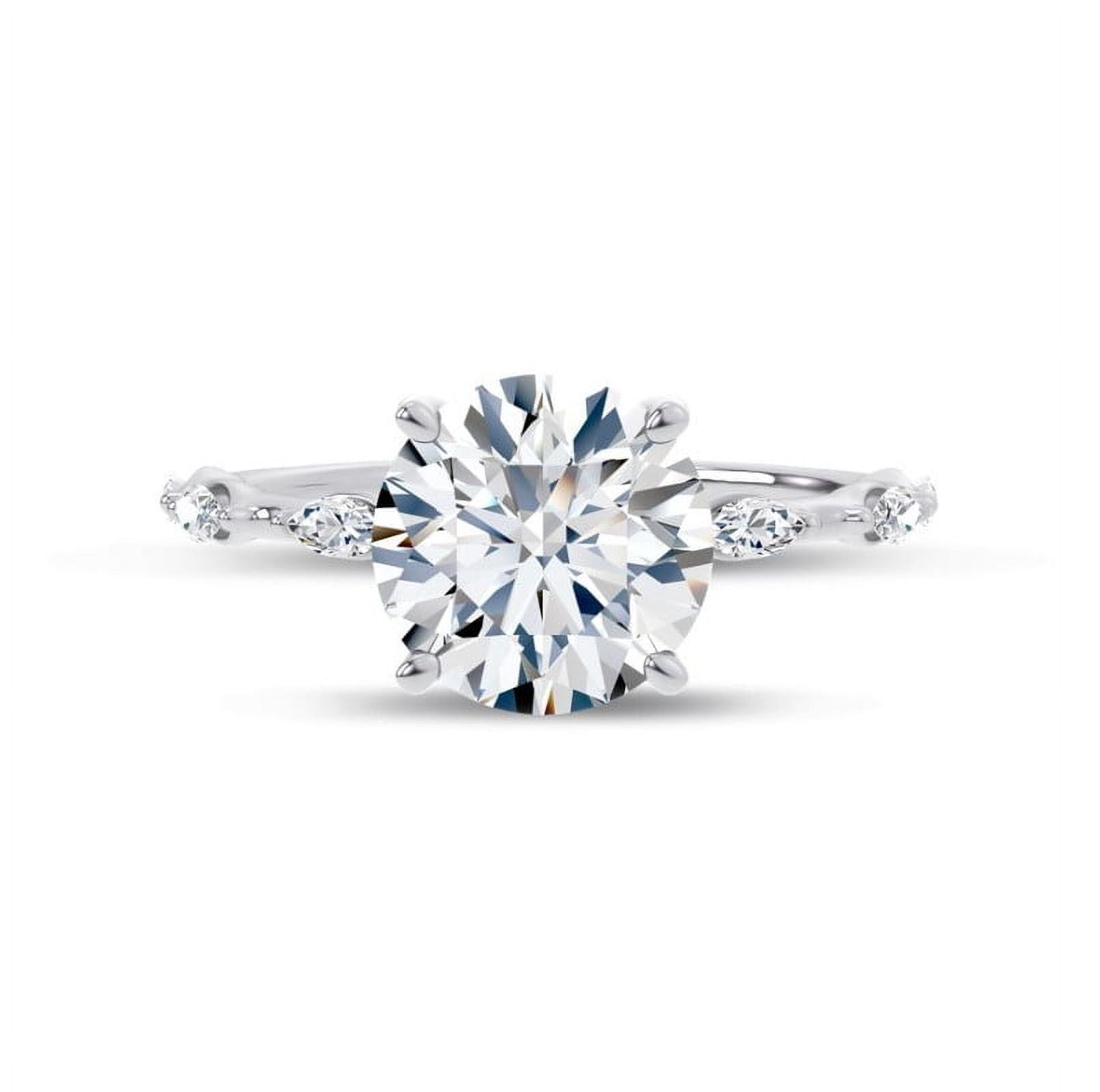 Ammo Jewel 1.4 Ct Lab Created Diamond Solitaire with Accents Ring - 14K ...
