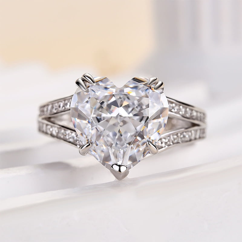 Ammo Jewel 1.5 Ct Heart Cut Lab-Created Simulated Diamond Engagement ...
