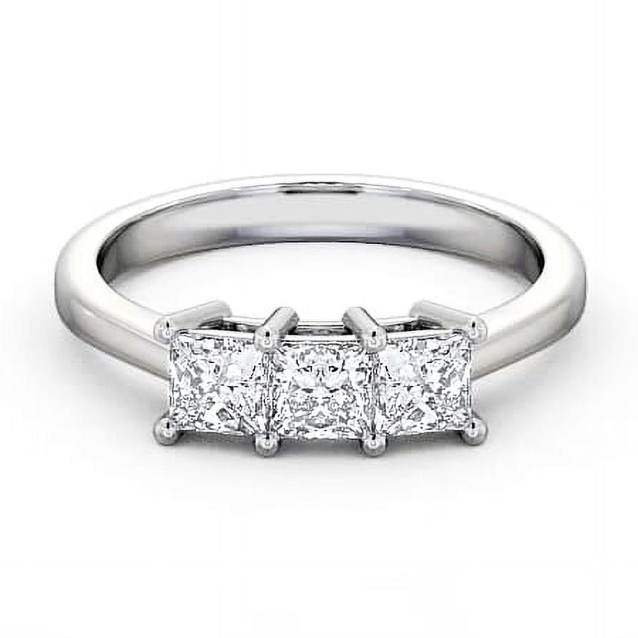 Ammo Jewel 1.5 Ct Princess Cut Diamond Wedding Rings - 14K White Gold ...