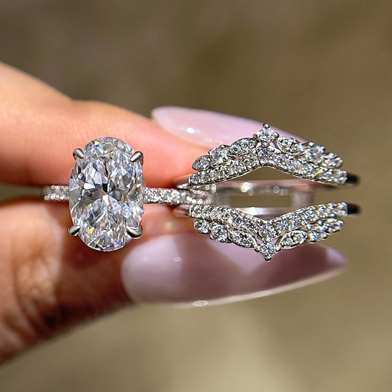 Ammo Jewel 1.6 Ct Oval Cut Lab-Created Simulated Diamond Engagement ...