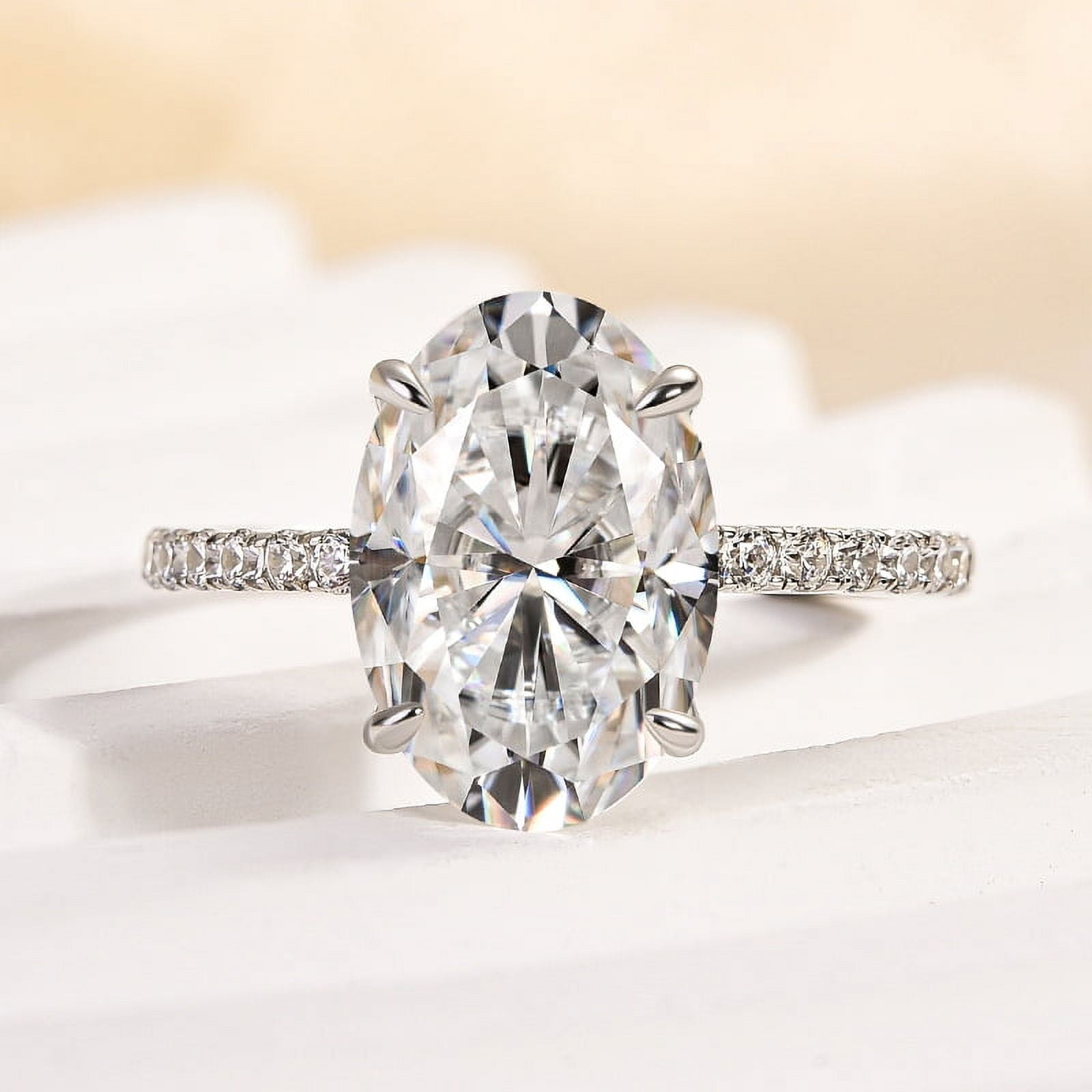 Ammo Jewel 1.7 Ct Oval Cut Diamond Engagement Ring - Halo Design in 14K ...