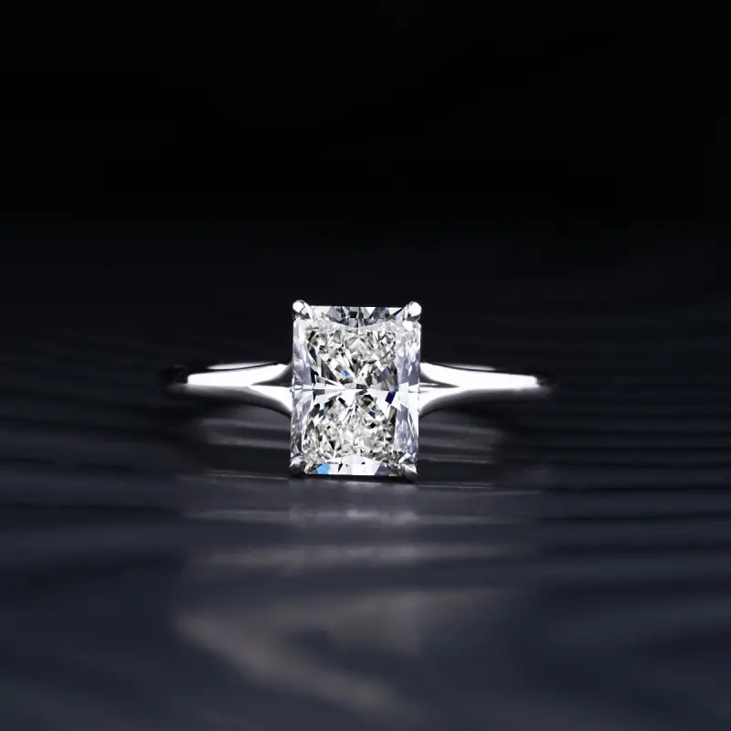 Ammo Jewel 1.7 Ct Radiant Cut Diamond Solo Stone Ring for Women – 14K ...