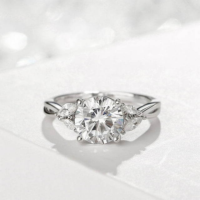 Ammo Jewel 1.7 Ct Round Cut Diamond Engagement Ring for Women's - 14K ...