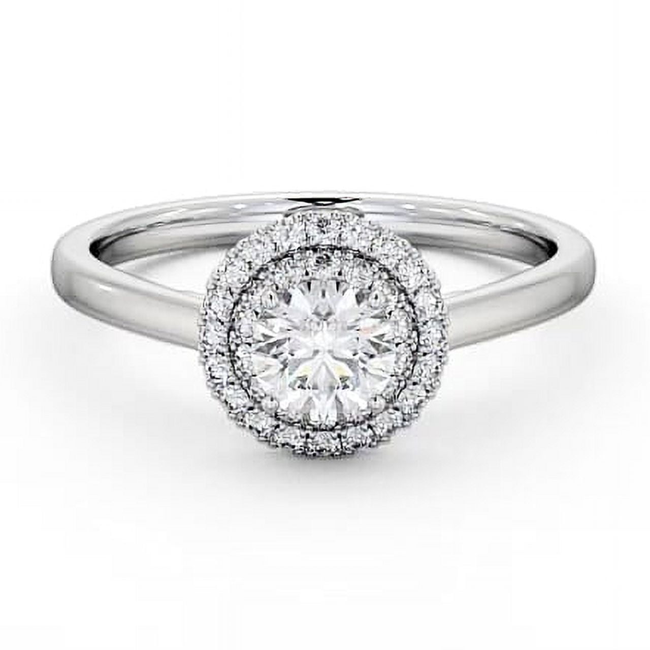 Ammo Jewel 1.7 Ct Round Diamond Engagement Ring - 14K White Gold Over ...