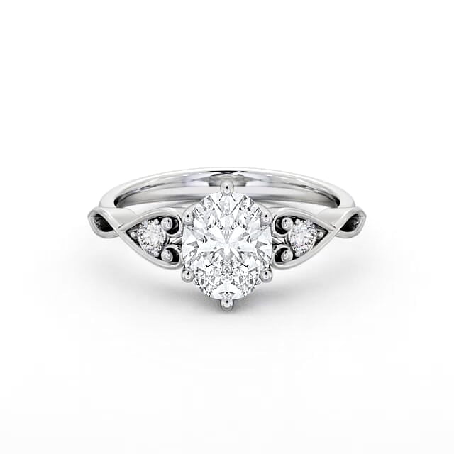 Ammo Jewel 1.9 Ct Oval Engagement Wedding Diamond Rings - 14K White ...