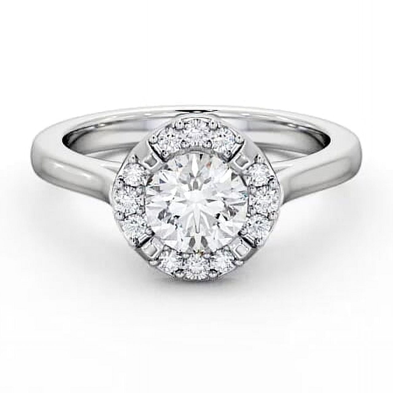 Ammo Jewel 14K White Gold Over Party Ring - 2 Ct White Diamond Round ...