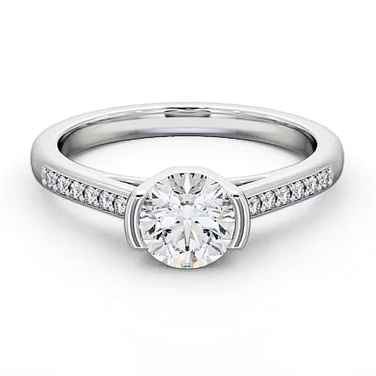 Ammo Jewel 14K White Gold Over Rings - 1.6 Ct Round Cut Diamond Rings - Silver Diamond Beautiful ...