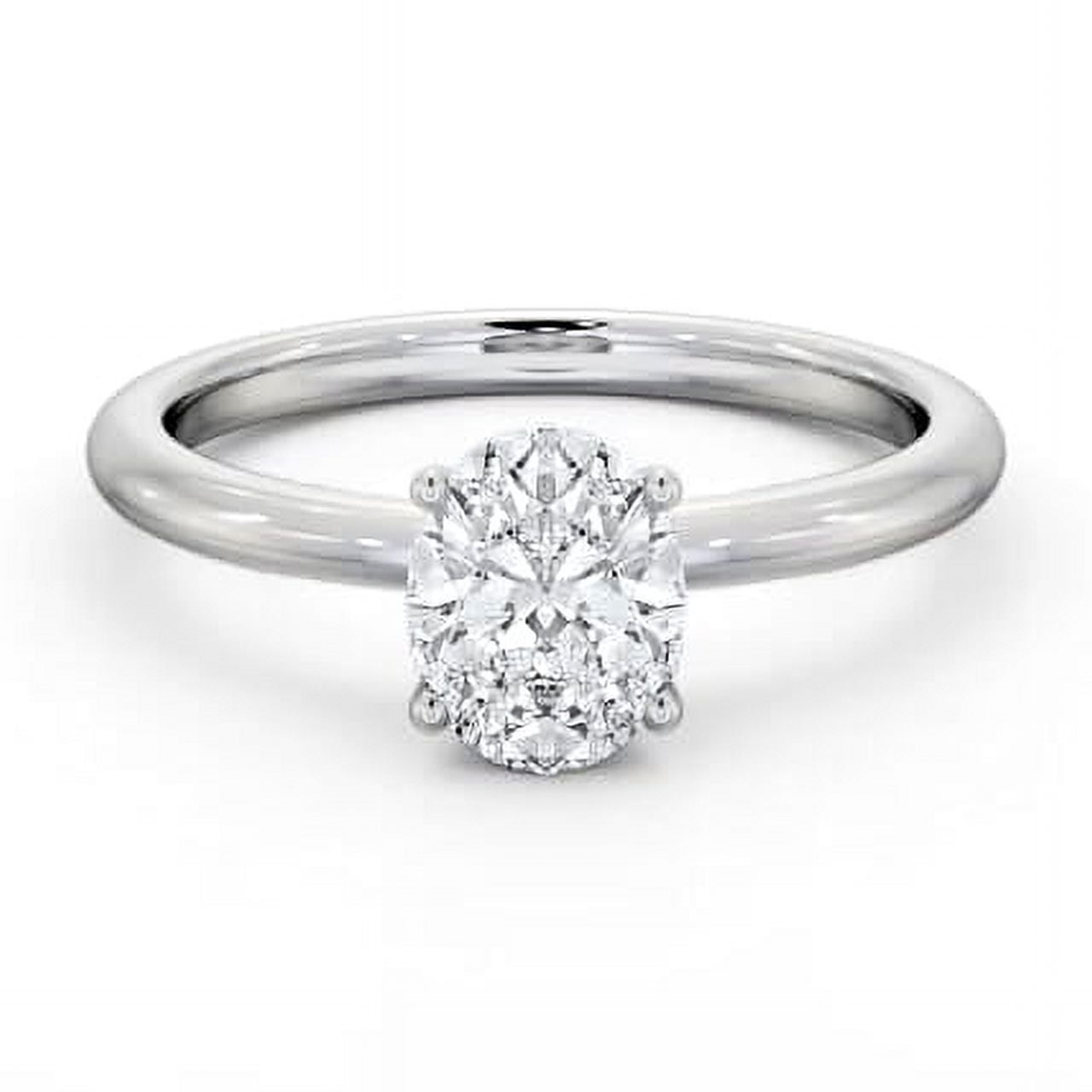 Ammo Jewel 14K White Gold Over Rings - 1.9 Ct Oval Cut Diamond Wedding ...