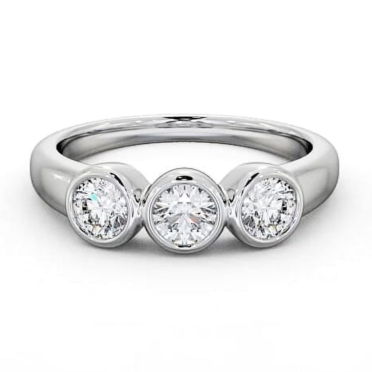 Ammo Jewel 14K White Gold Over Rings for Her - 1.5 Ct White Round Cut ...