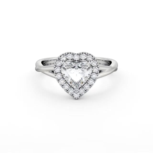 Ammo Jewel 14K White Gold Over Solitaire Ring - 2 Ct Heart Cut Lab ...