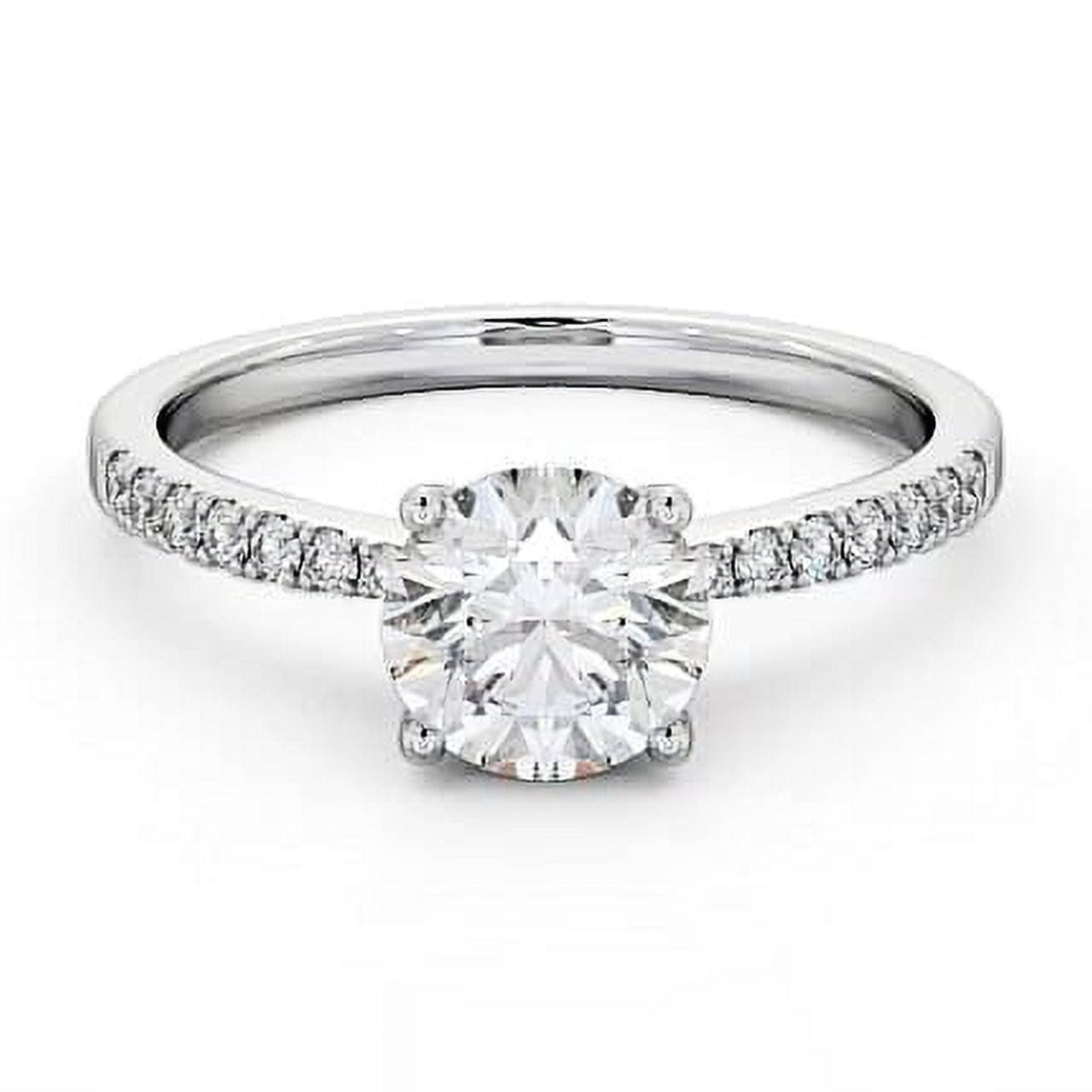 Ammo Jewel 14K White Gold Over Solitaire Ring - Brilliant 2 Ct Round ...