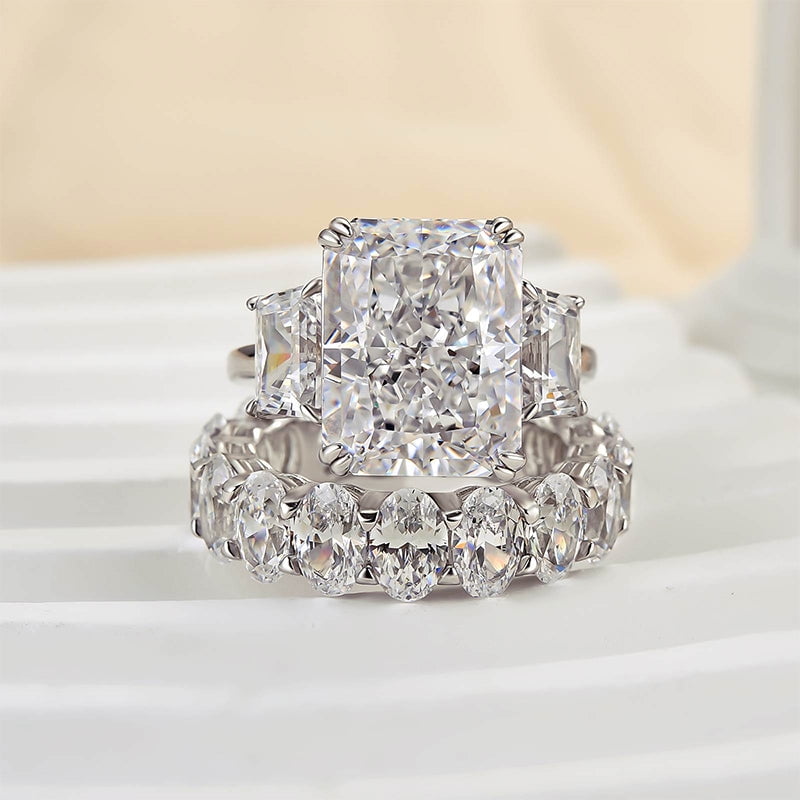 Ammo Jewel 14K White Gold Plated Engagement Ring for Women - 1.5 Ct ...