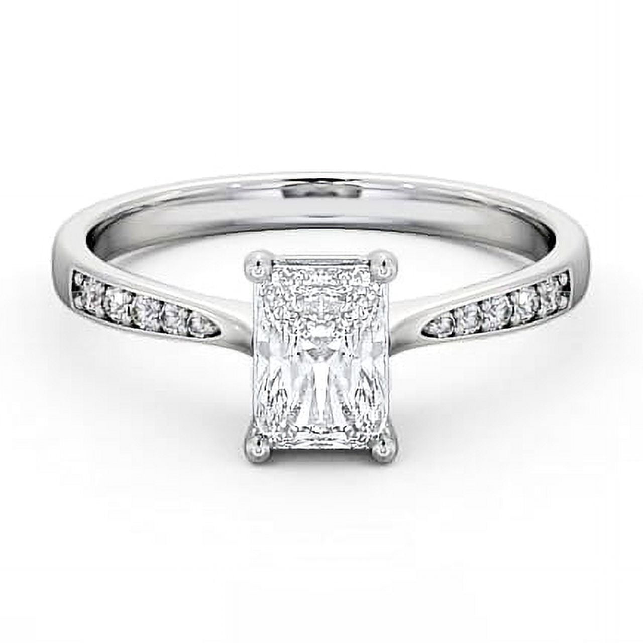 Ammo Jewel 2.1 Ct Radiant Cut Diamond Wedding Rings - 14K White Gold ...