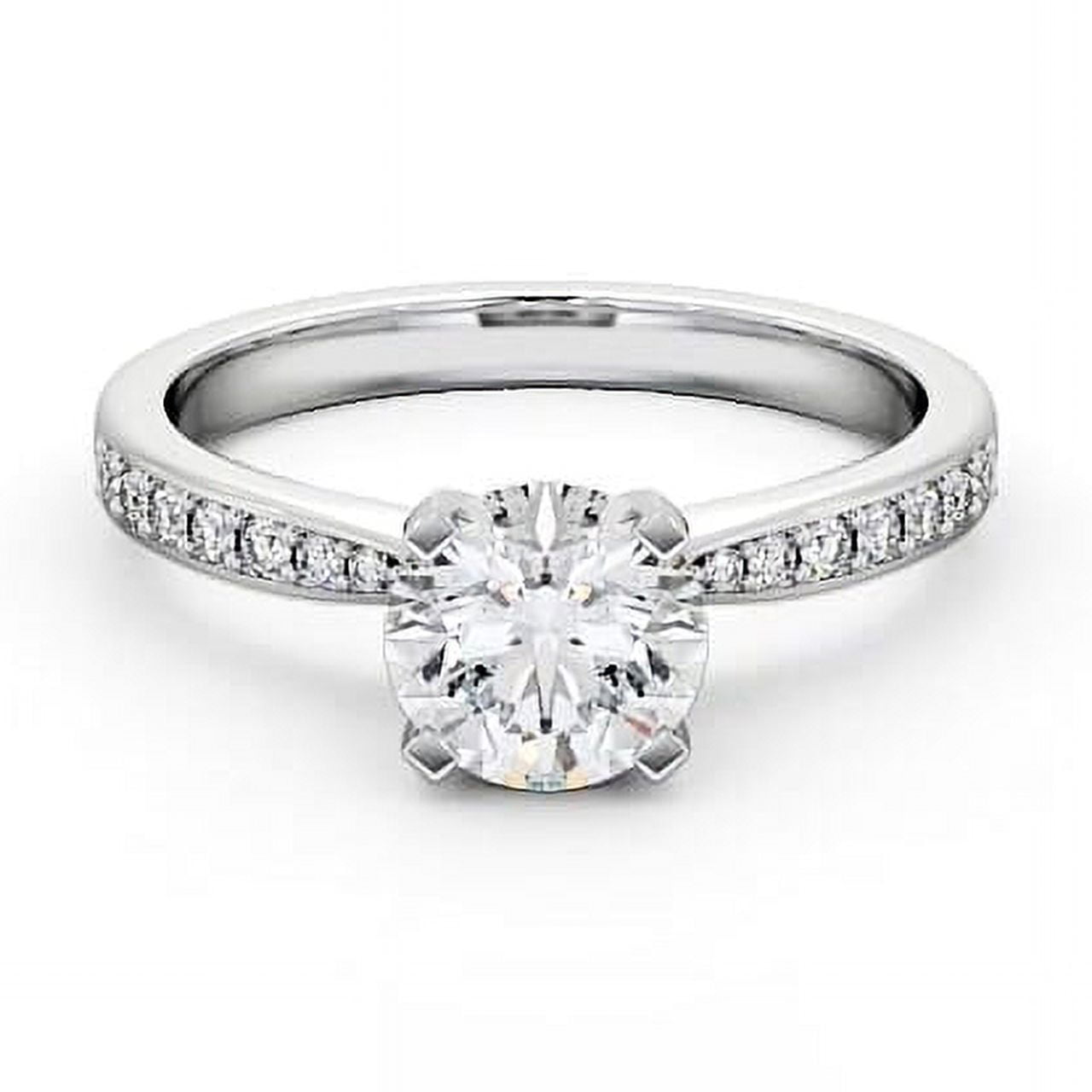 Ammo Jewel 2.1 Ct Round Cut Diamond Bridal Ring for Women's - 14K White ...