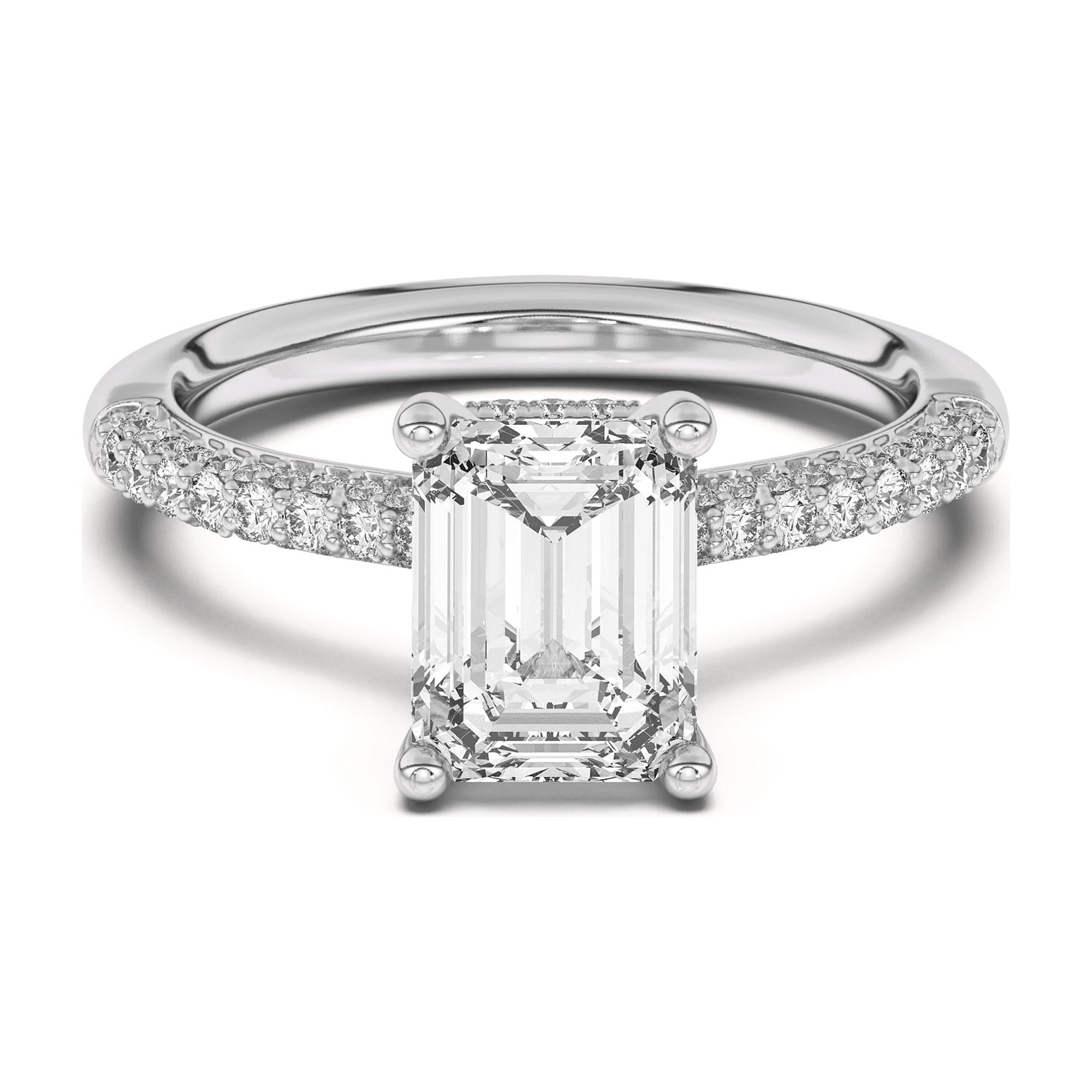 Ammo Jewel 2.2 Ct Emerald Cut Lab-Created Simulated Diamond Engagement ...