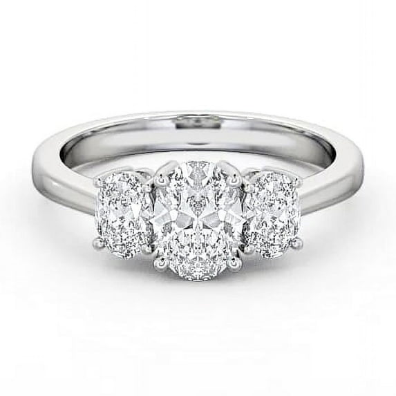 Ammo Jewel 2 Ct Oval Cut Lab Created Simulated Diamond - 14K White Gold ...