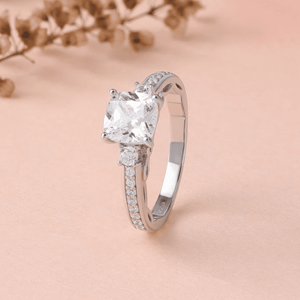 Ammo Jewel Cushion Cut 1.4 Ct Diamond Engagement Ring for Women - 14K ...