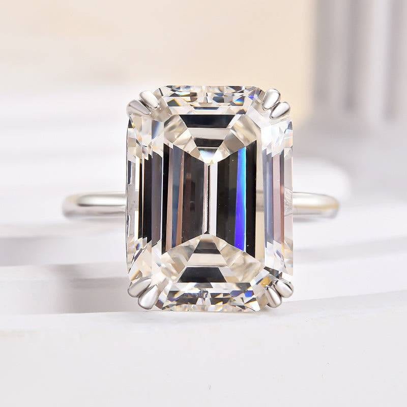 Ammo Jewel Emerald Cut Lab Created 1.8 Ct Diamond Ring for Women - 14K ...
