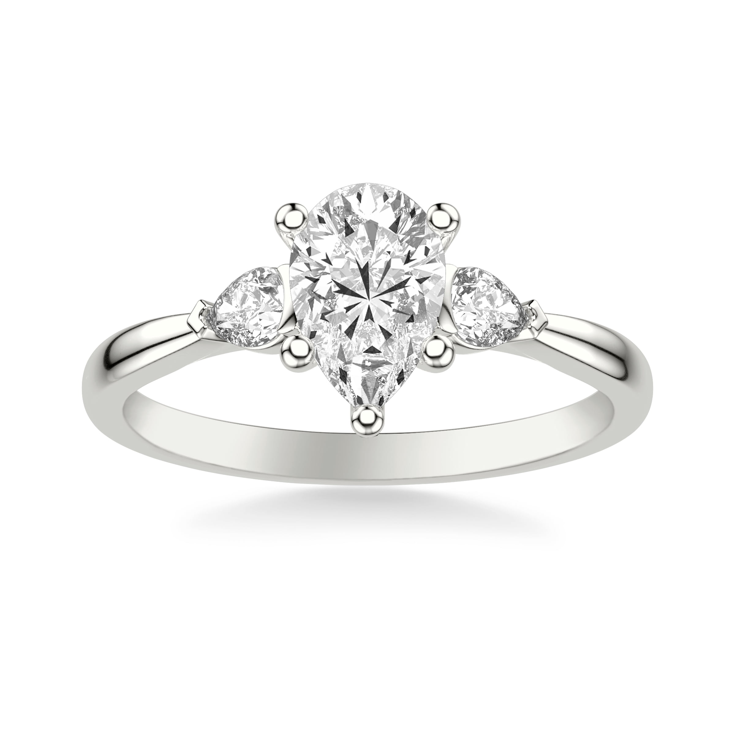 Ammo Jewel Enchanting 2 Ct Pear Cut Diamond Engagement Hidden Halo Ring ...