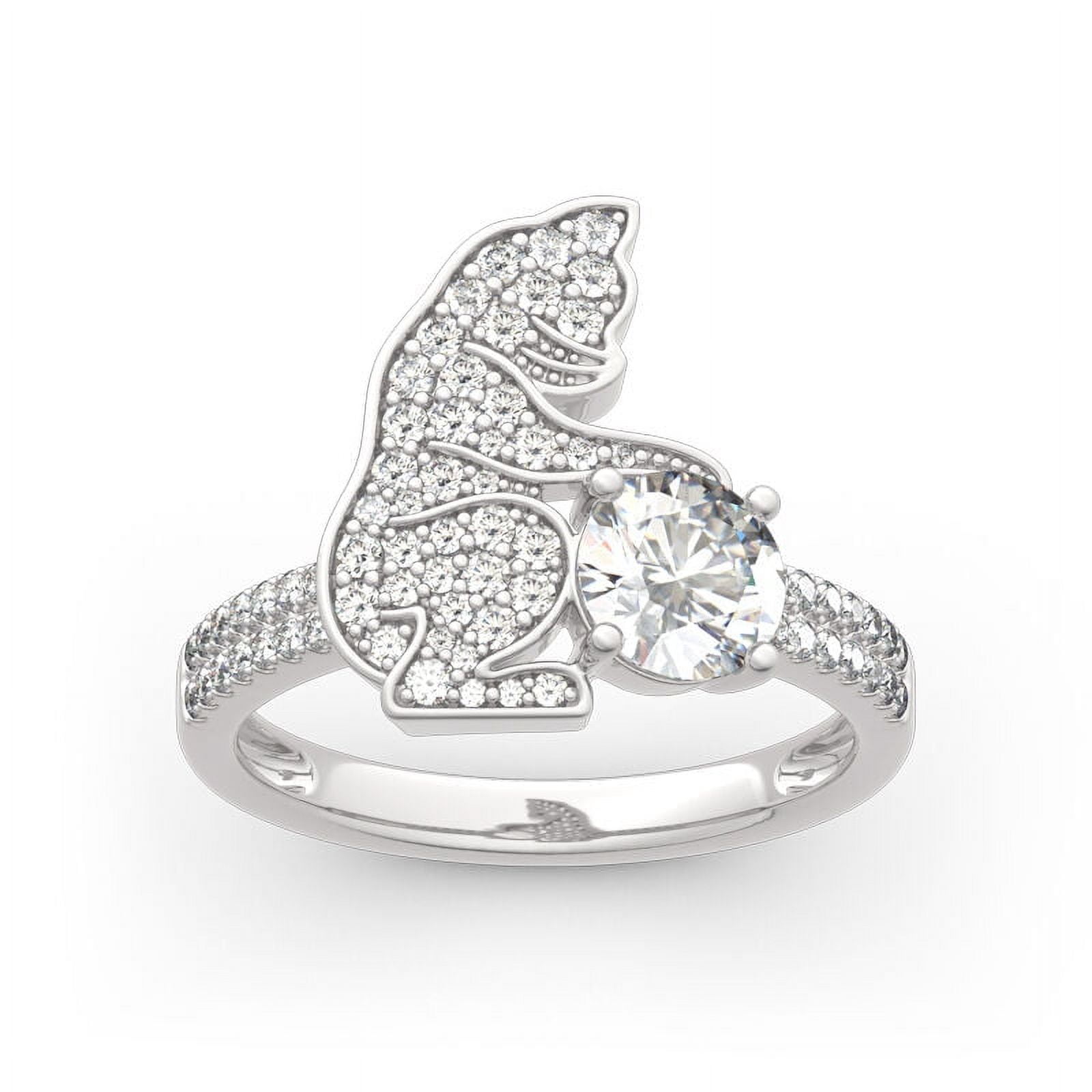 Ammo Jewel Lab Created Round Cut 1.2 Ct Diamond Rings for Women's ...