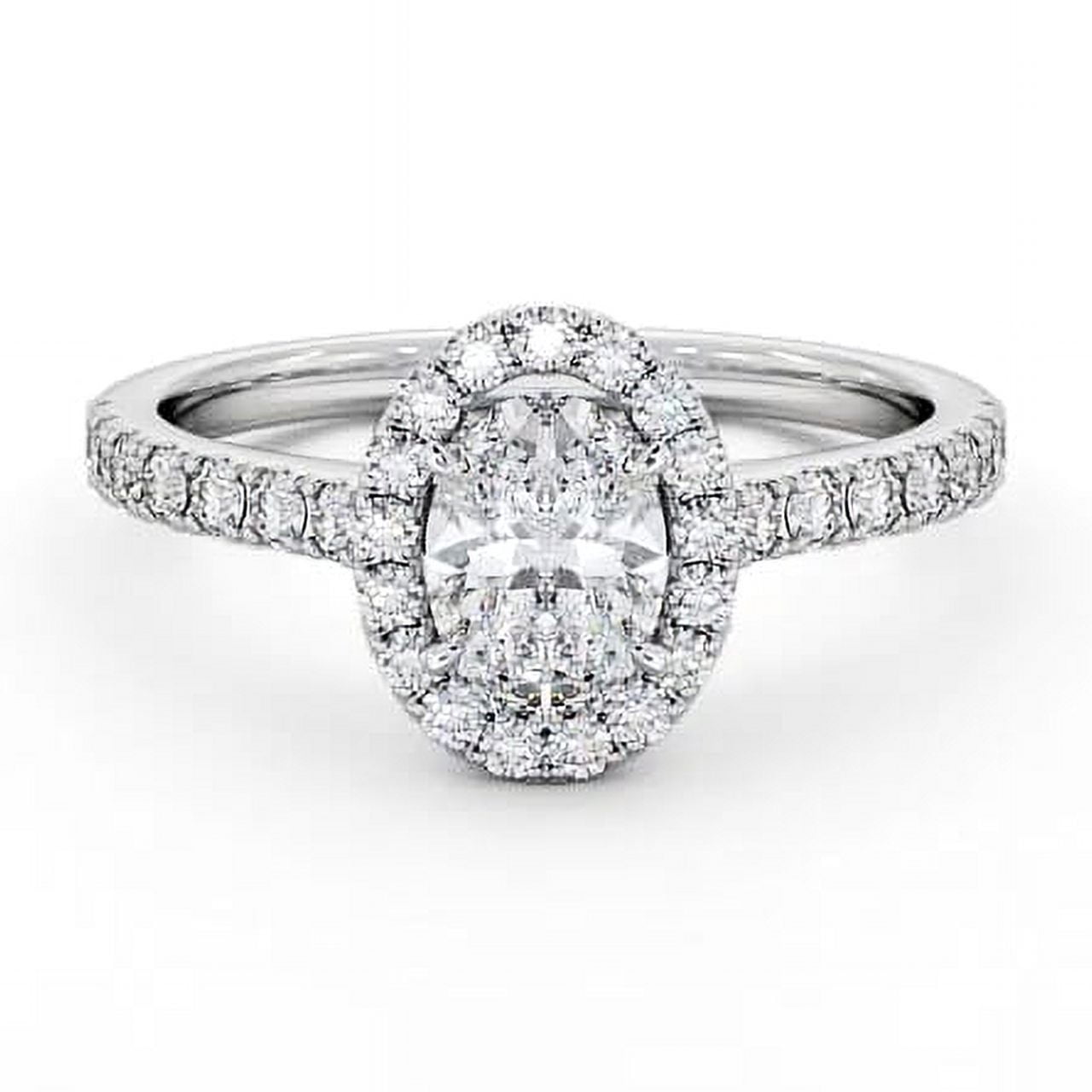 Ammo Jewel Oval 14K White Gold Over Engagement Ring - Oval Cut ...