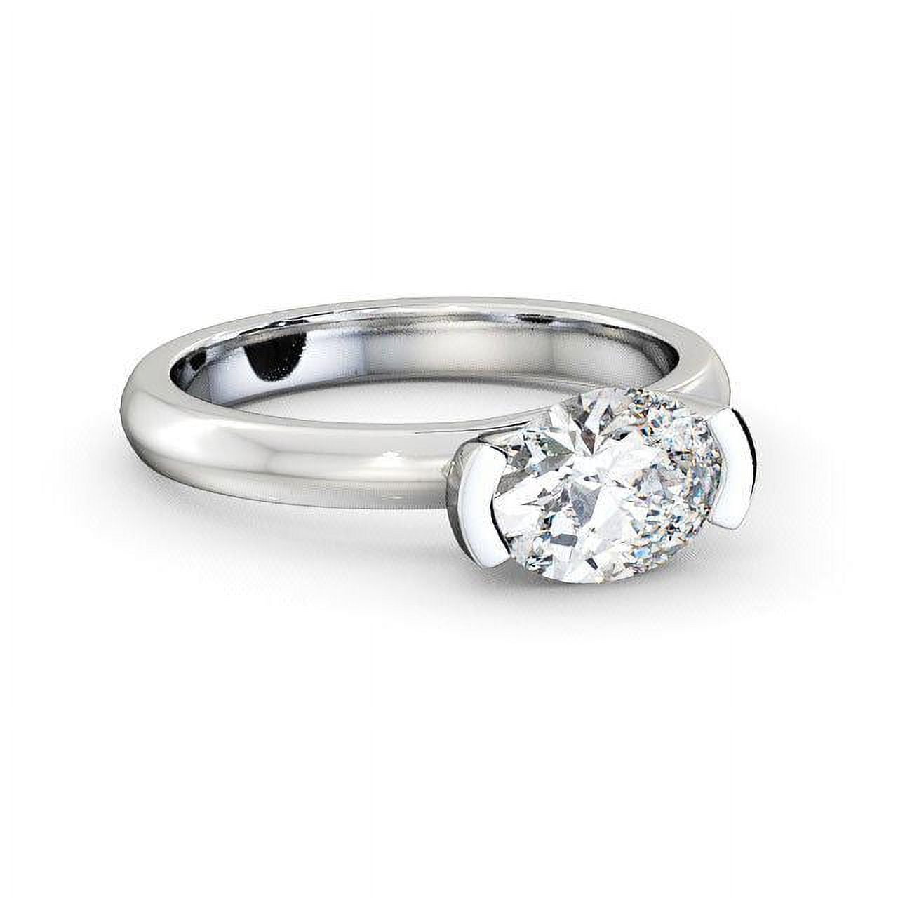 Ammo Jewel Oval Cut Excellent 2 Ct Diamond Rings - 14K White Gold Over ...