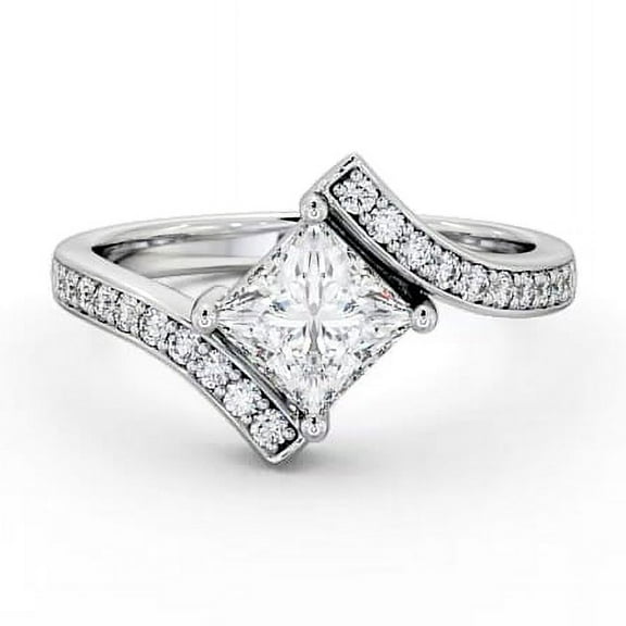 Ammo Jewel 14K White Gold Over Rings - 1.9 Ct Asscher Cut Diamond ...