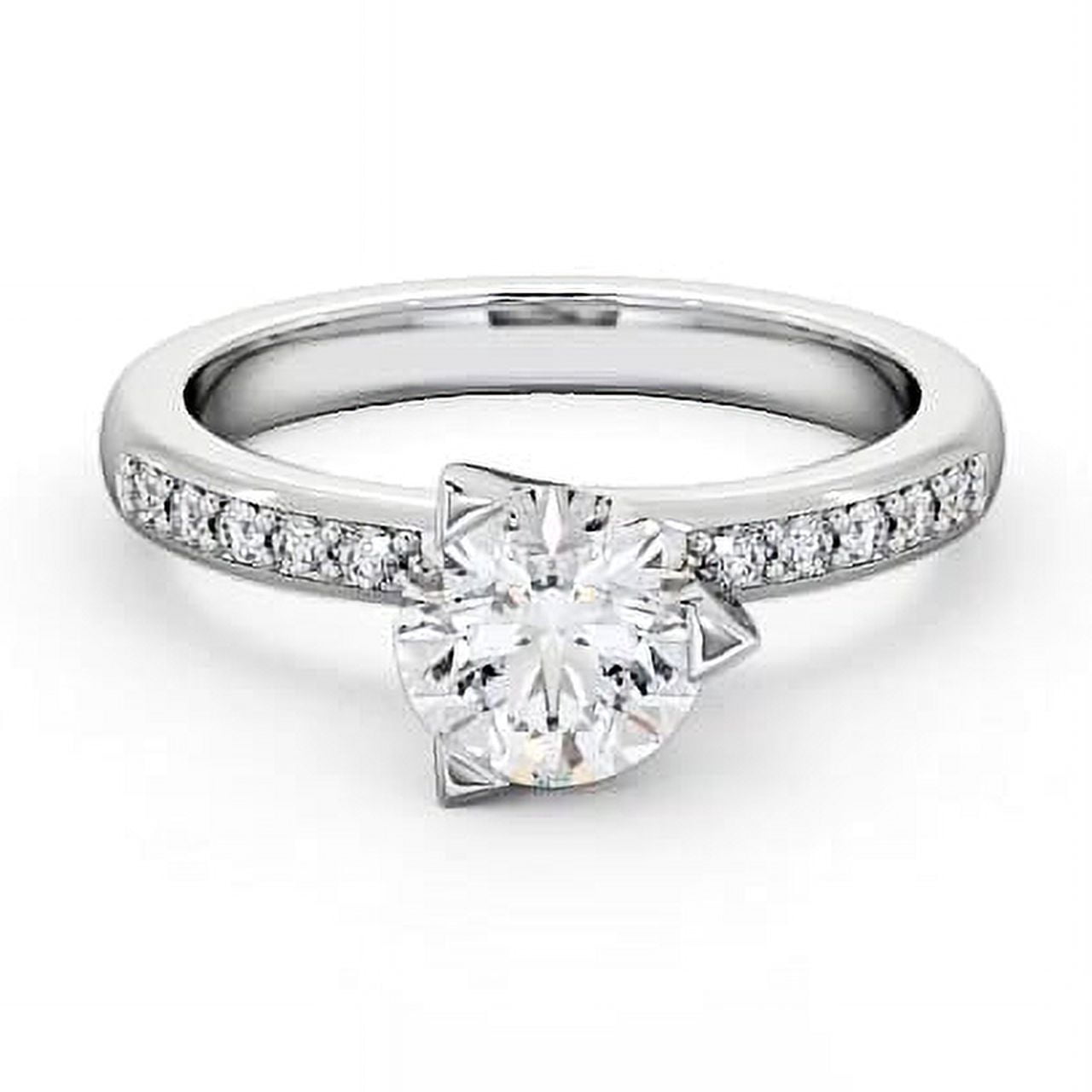 Ammo Jewel White Gold Over 14K Silver diamond Ring - 1.9 Ct VVS1/D ...