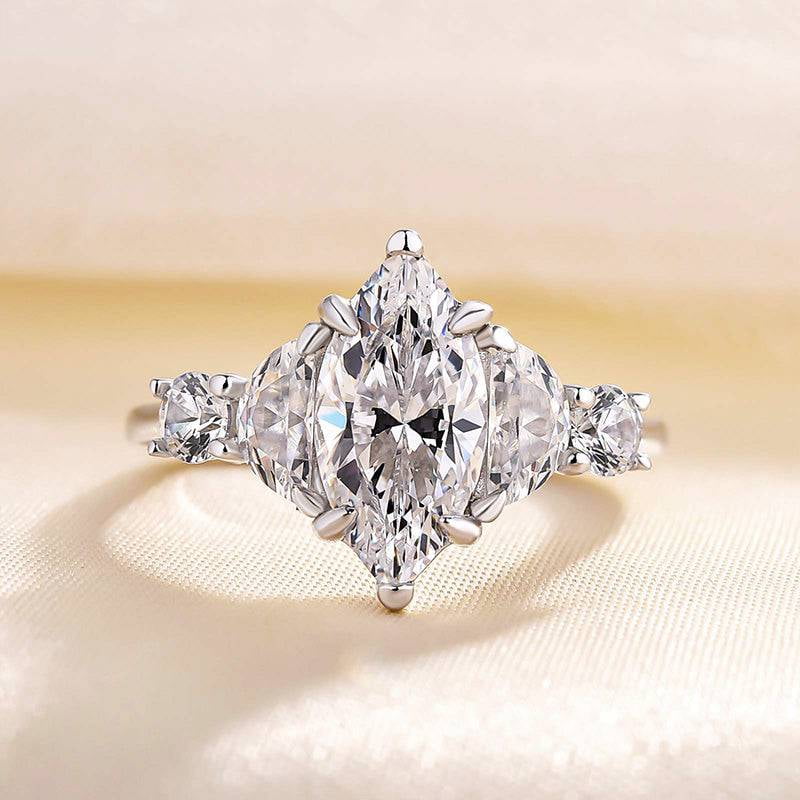 Ammo Jewel Women's 2.1 Ct Lab Simulated Diamond Ring - Marquise Cut ...