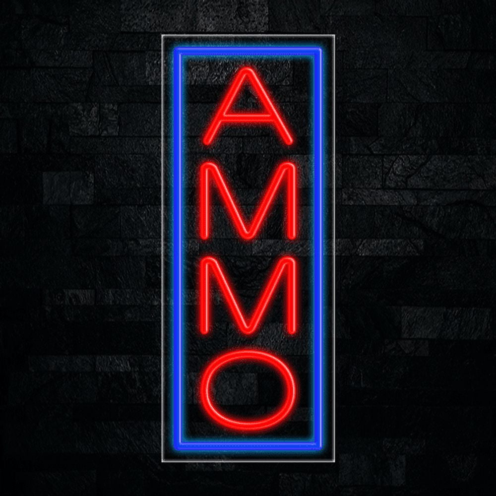 Ammo LED Neon Sign 12"L x 30"H #31514 - Walmart.com