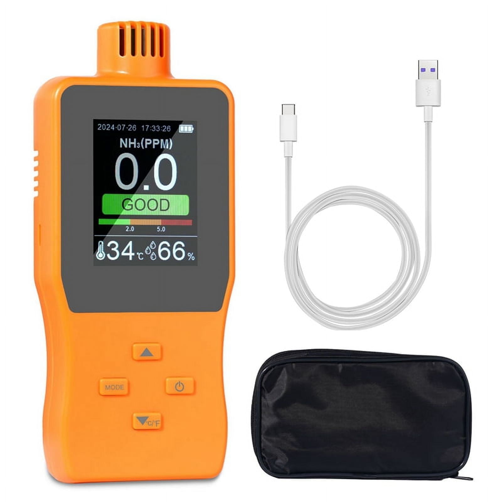 Ammonia Gas Detectors NH3 Gas Analyzers Meter Alarm Device Digital Gas ...
