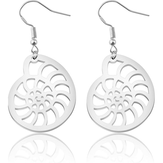 Ammonite Earrings Ammonite Drop Earrings Ammonites Fossil Earrings ...