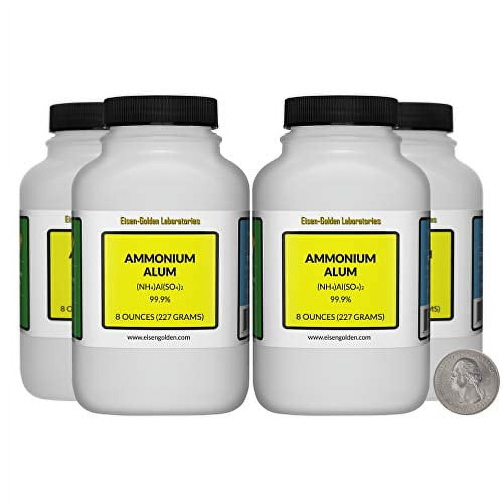 Ammonium Alum [(NH4) Al(SO4) 2] 99.9% Food Grade Powder 2 Lb in 4 ...