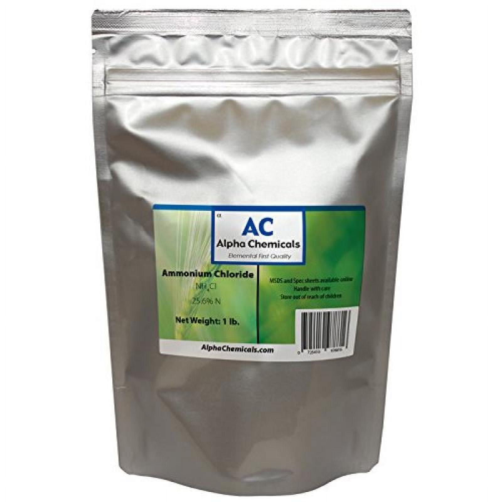 Ammonium Chloride NH4Cl - 1 Pound, Fine Powder for Fluxes, Textiles ...