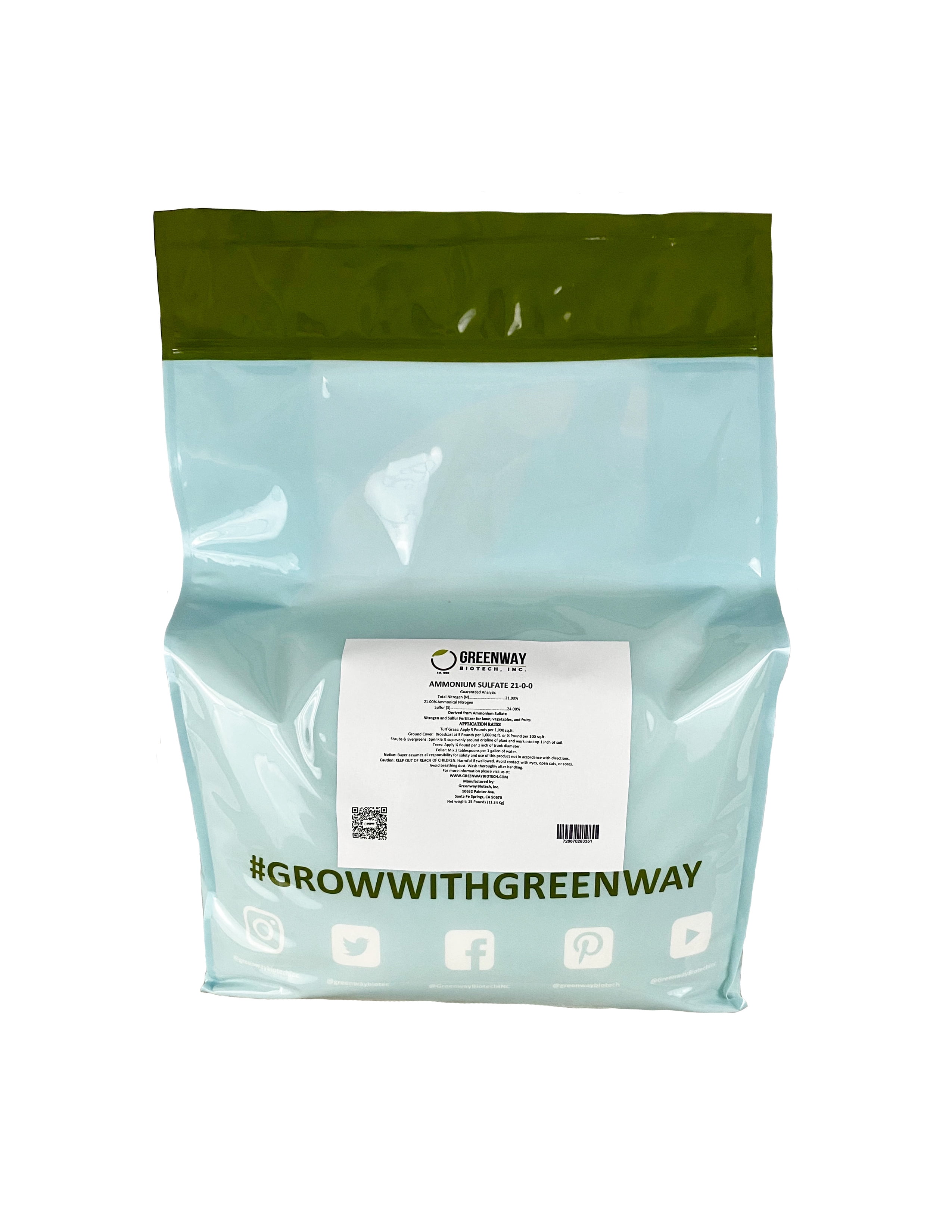Ammonium Sulfate Fertilizer 21-0-0 100% Water soluble Lawn Fertilizer ...