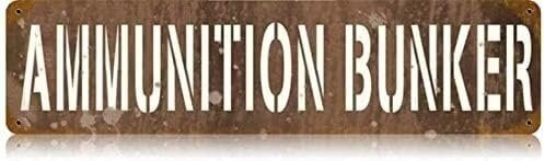 Ammunition Bunker Metal Tin Sign Garage Home Wall Decor Poster Retro ...