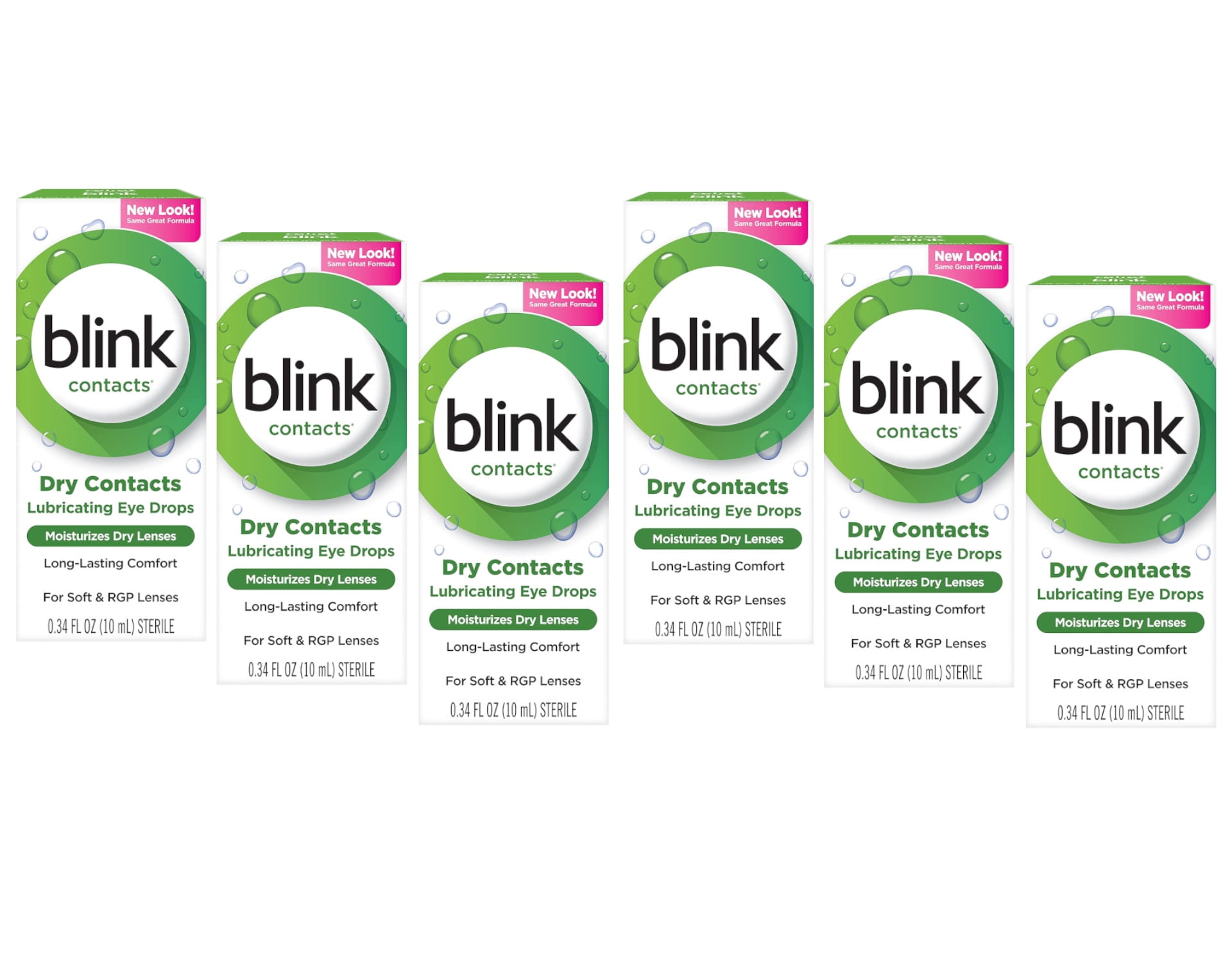 Amo Blink Contacts Lubricant Eye Drops For Soft And RGP Lenses - 0.3 Oz (10 Ml), 6 Pack ...