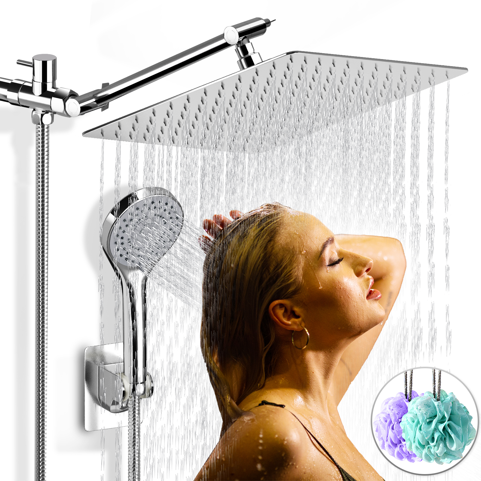 Kingston Brass KAK3521W1 Made To Match Hand Shower Combo with Slide Bar ...
