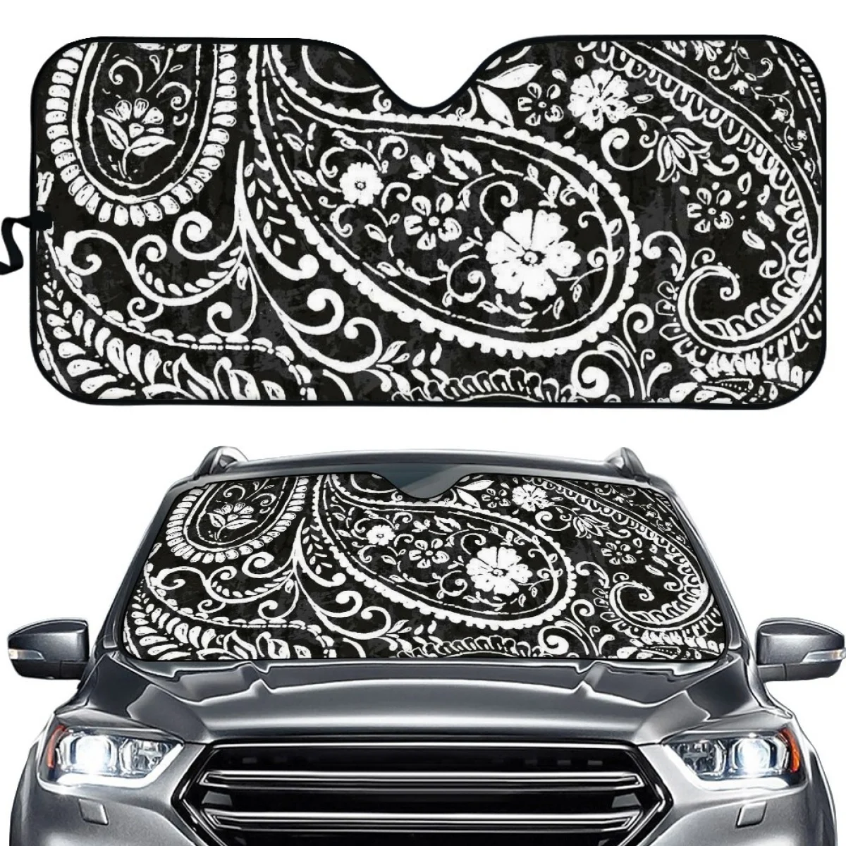 Amoeba Print Car Sunshade for Windshield Polynesian Automotive Sun ...