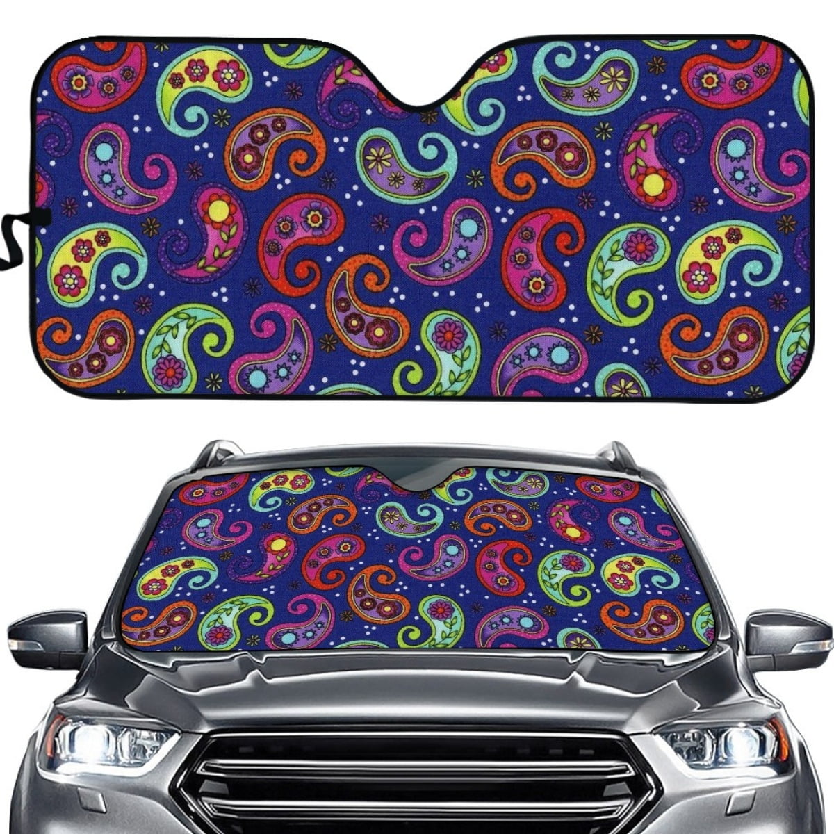 Amoeba Print Car Sunshade for Windshield Polynesian Automotive Sun ...
