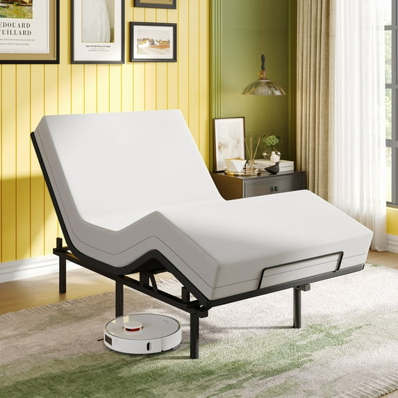 Amolife Twin-XL Adjustable Bed Frame with Upgraded Motor, Wireless ...