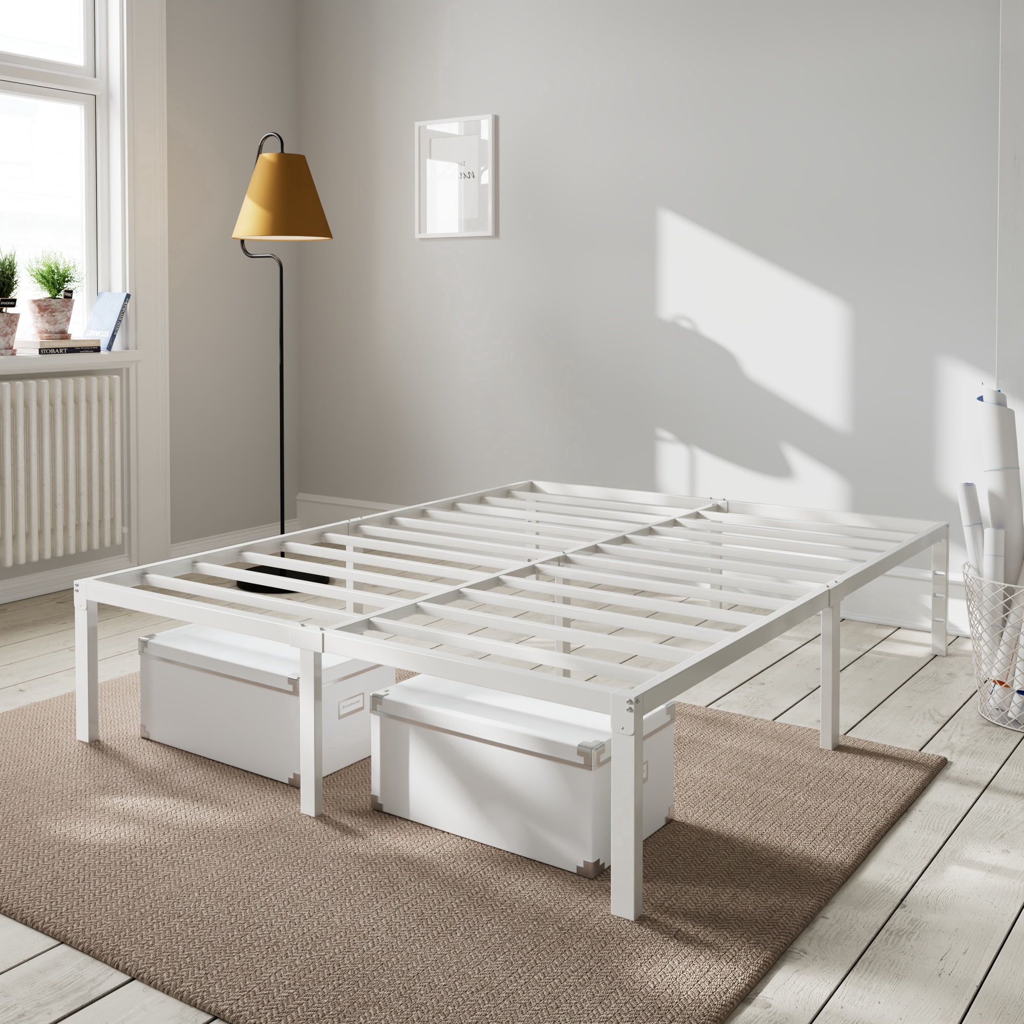 Amolife Heavy Duty Full Size 14'' Metal Platform Bed Frame with Ample ...