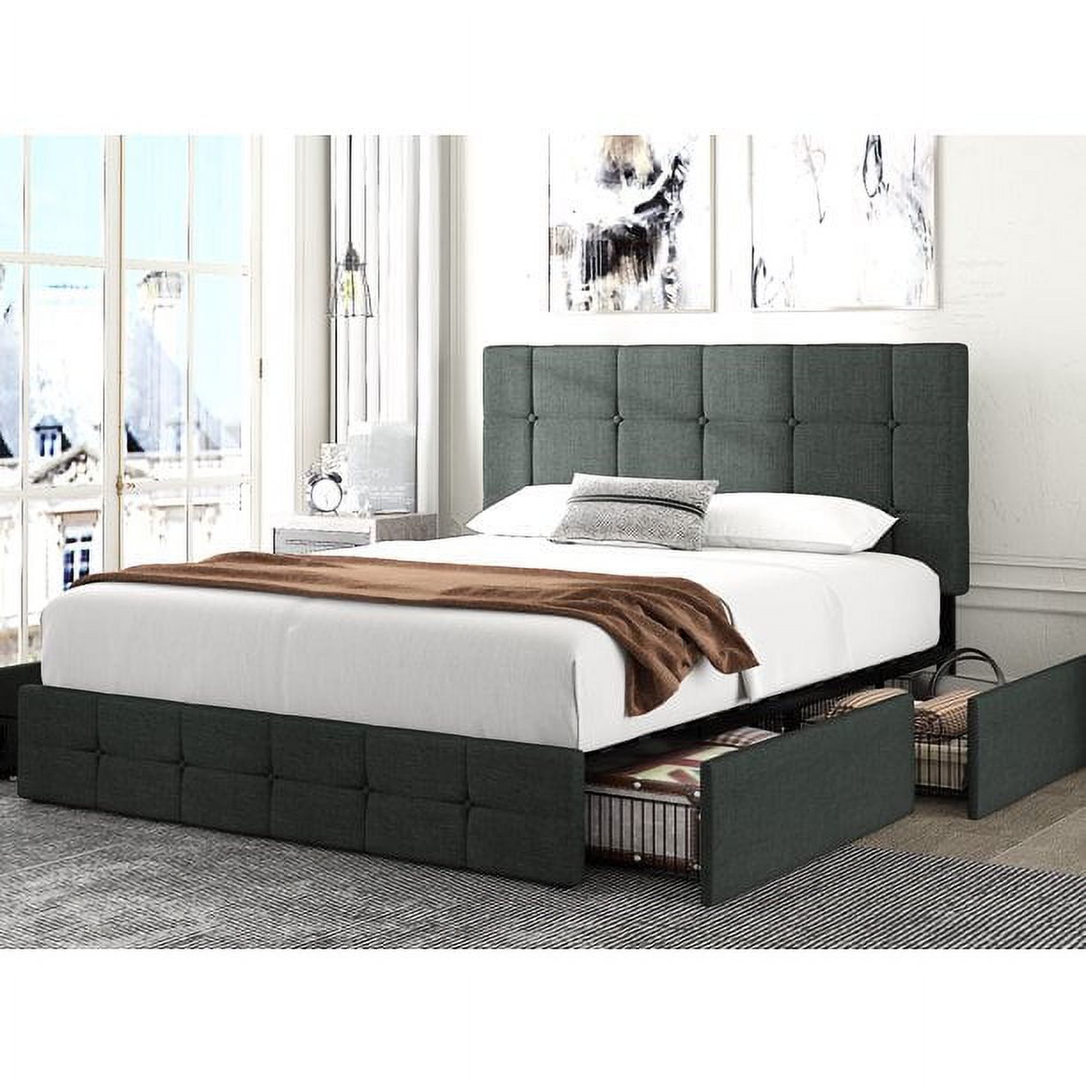 South Shore SoHo Storage Platform Bed with 2 Drawers, Multiple Sizes ...