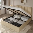 Amolife Queen Lift Up Storage Bed Frame with Velvet Adjustable ...