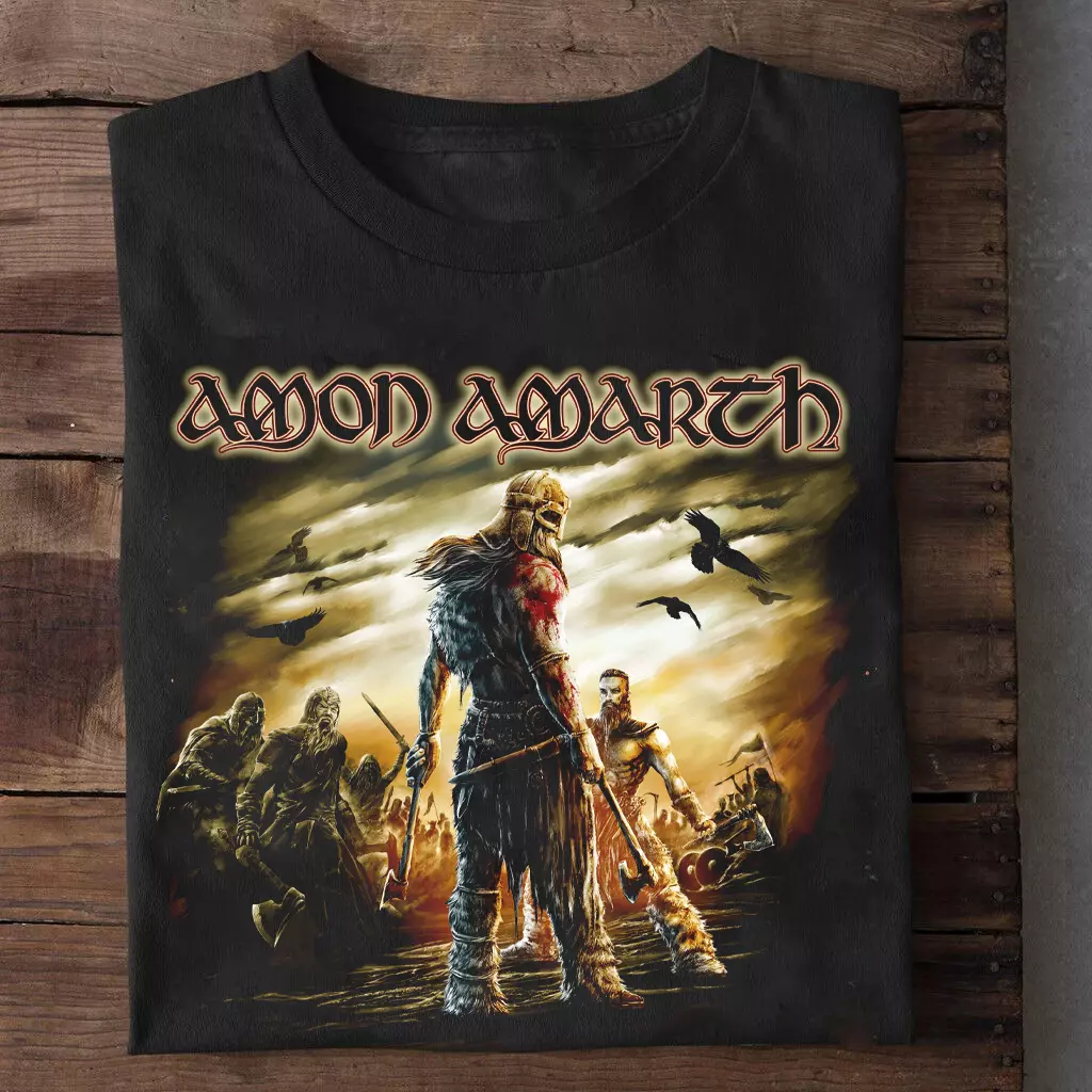 Amon Amarth BAnd Album Concert Gift Fan Short Sleeve Black All Size Shirt NI368 - Walmart.com