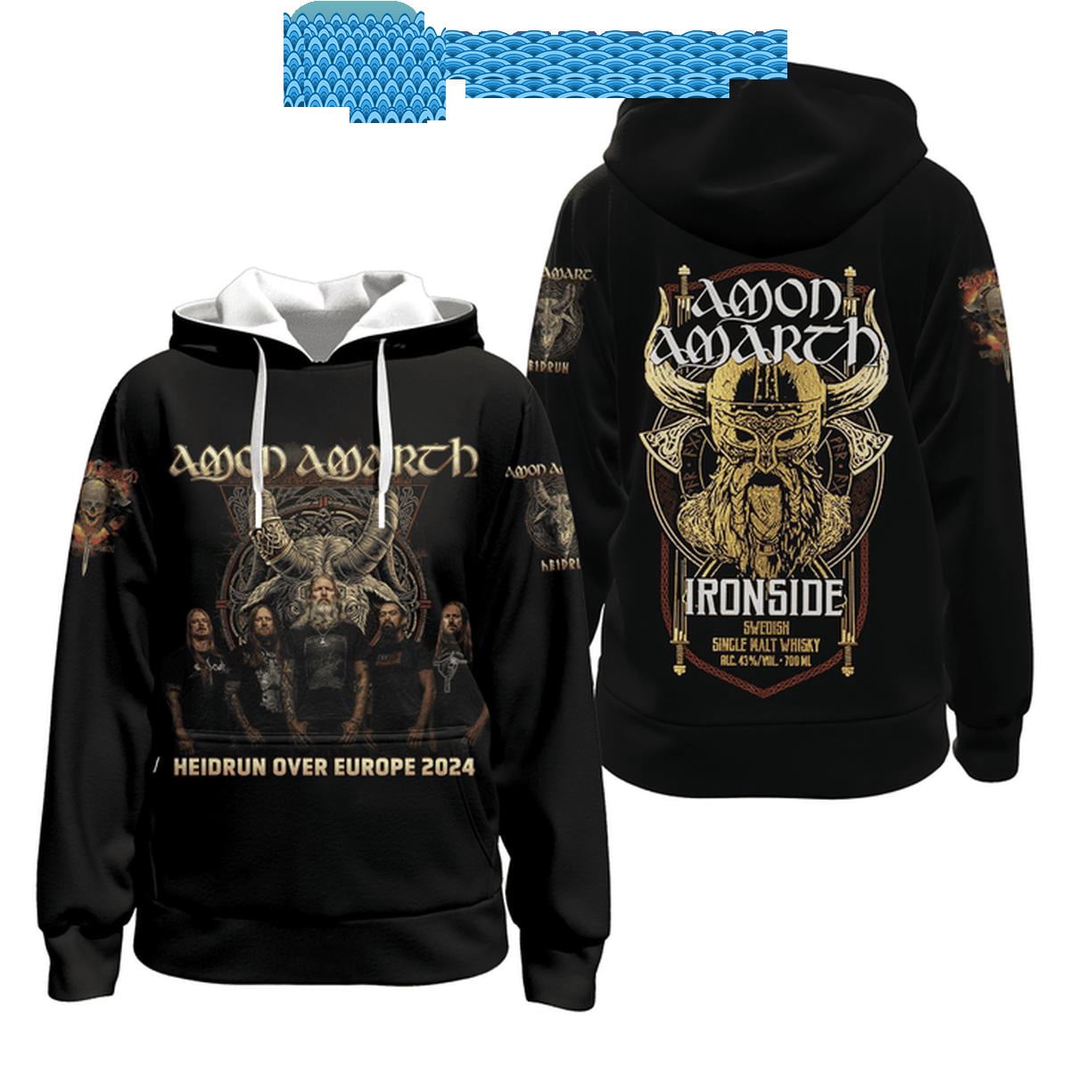 Amon Amarth Heidrum Over Europe 2024 Hoodie T-Shirt - Walmart.com