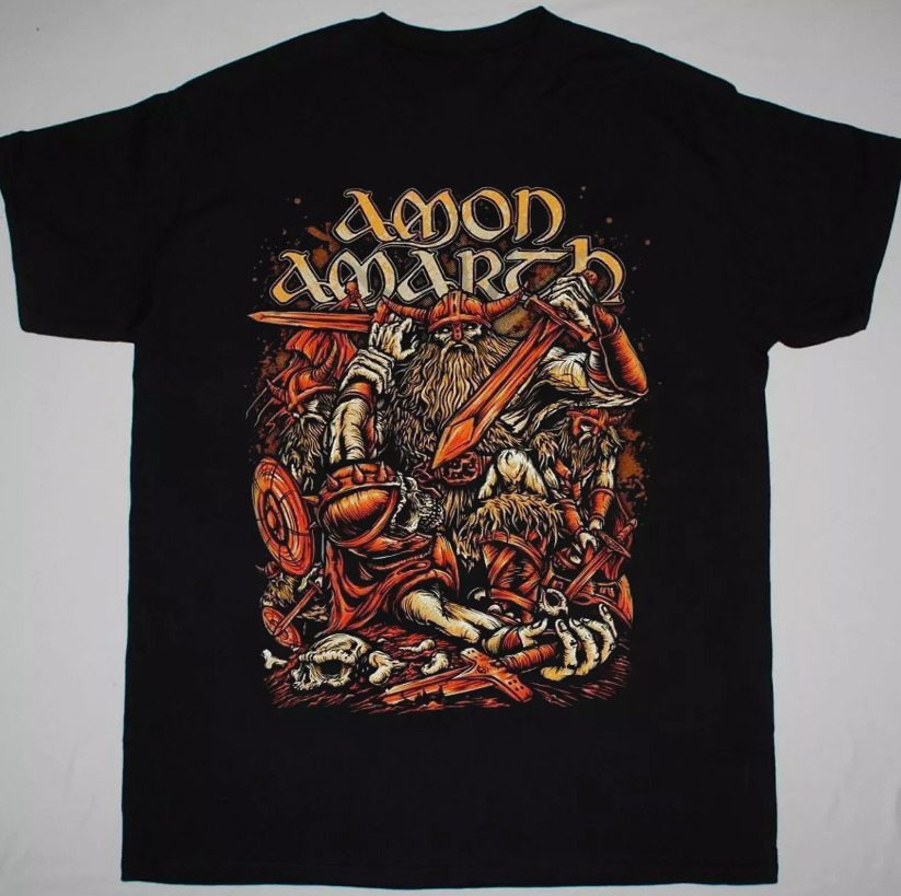 Amon Amarth T- Shirt Short Sleeve Cotton Black Men Full Size S-5XL - Walmart.com