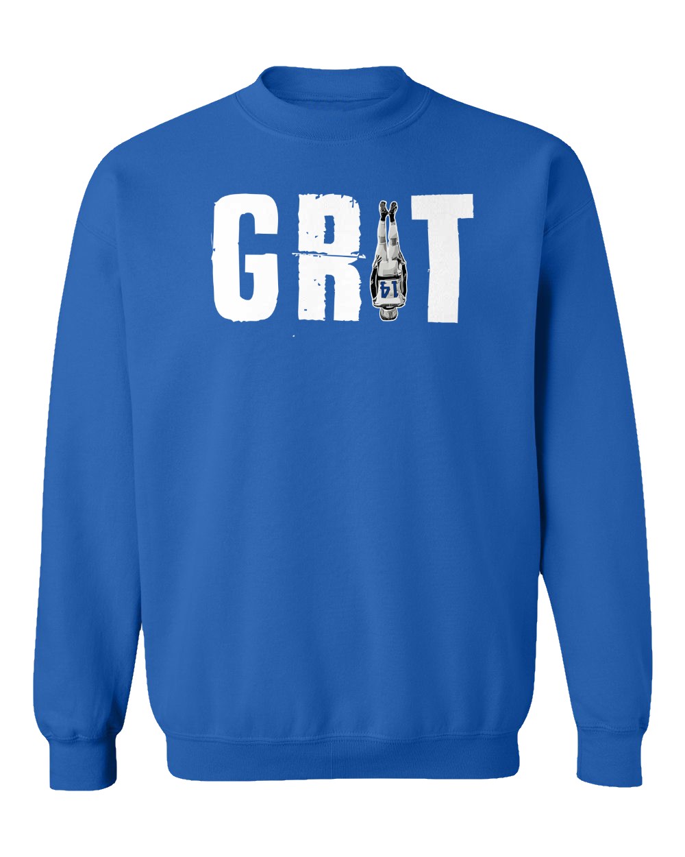 Amon-Ra Headstand Tee - Detroit GRIT Football Fans Unisex Crewneck Sweatshirt (Royal, Medium ...