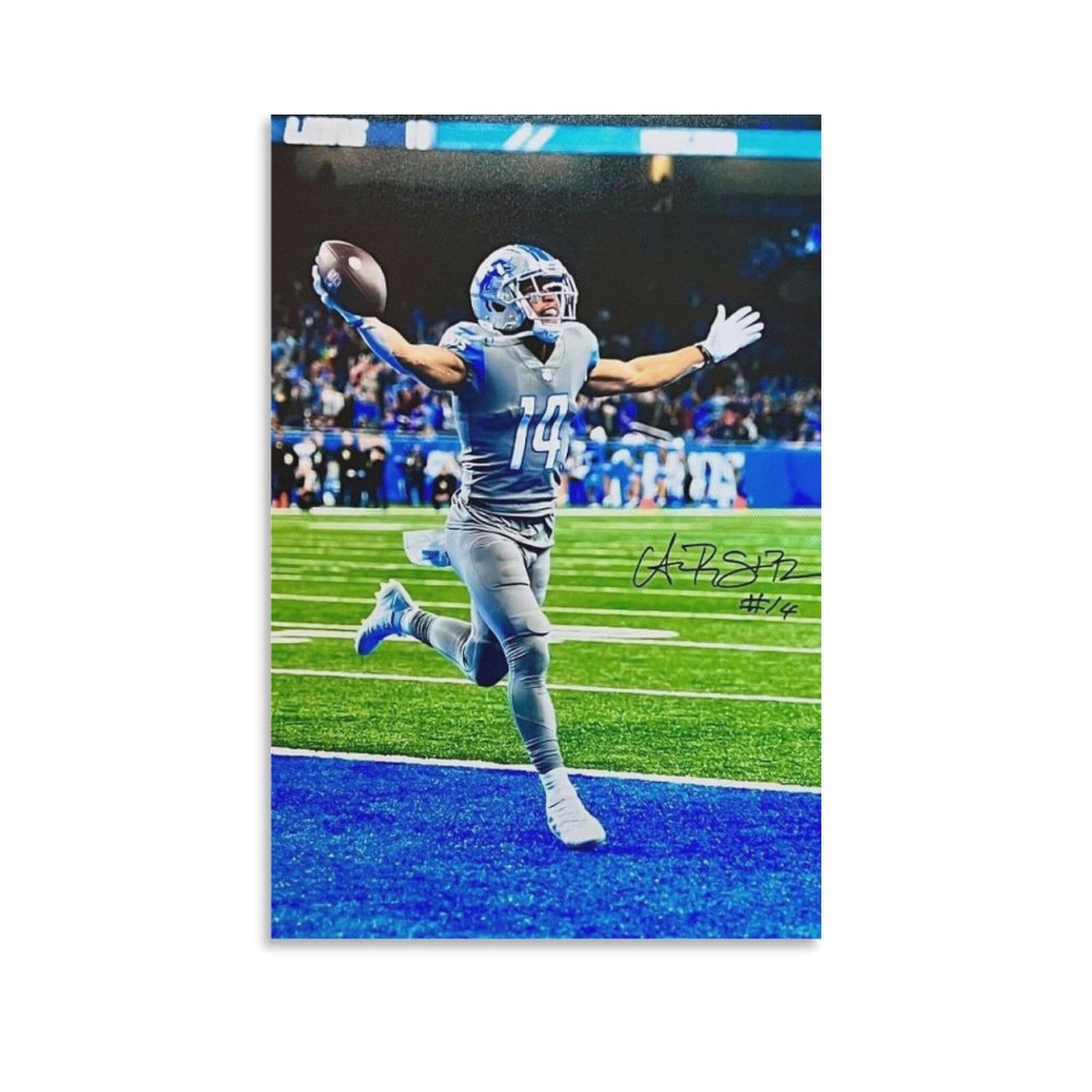 Amon-Ra St. Brown Canvas Poster Posters Art Print Wall Photo Paint ...